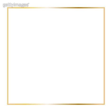 Gold Square Frame Vector Outline Thin Aesthetic Border For Invitations Design 이미지 2148807965
