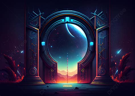 Science And Technology Light Band Rune Background Technology