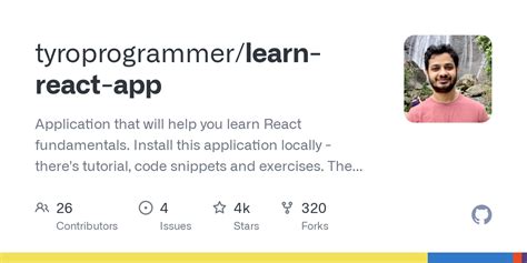 Github Tyroprogrammer Learn React App Application That Will Help You Learn React Fundamentals