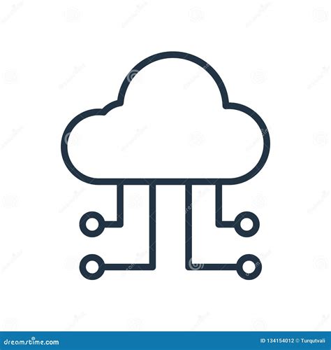 Cloud Computing Icon Vector Isolated On White Background Cloud