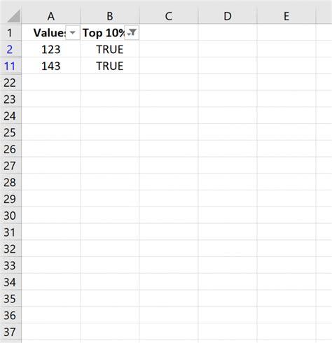 How To Find The Top 10 Of Values In An Excel Column
