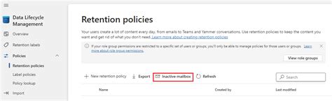 Create And Manage Inactive Mailboxes Microsoft Learn