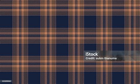 이음매 없는 격자 무늬 패턴 주황색 파란색 스커트나 바지와 같은 옷을 디자인하는 데 적합합니다 아름답고 세련된 패턴은 많은 경우에 사용할 수 있으며 벡터 일러스트 레이