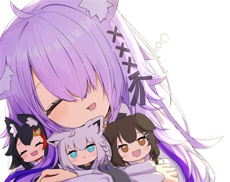 Shirakami Fubuki Nekomata Okayu Inugami Korone And Ookami Mio