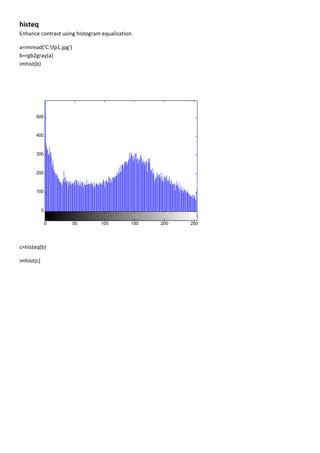Simple Matlab Tutorial Using Matlab Inbuilt Commands Doc
