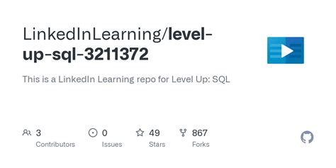 github linkedinlearning level up sql 3211372 this is a linkedin
