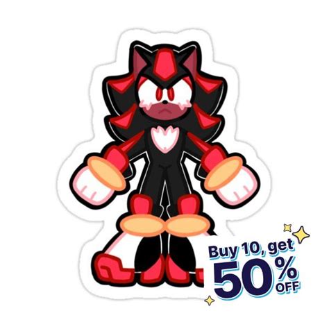 Chibi Shadow The Hedgehog Sticker By Kraitstoxins Shadow The Hedgehog Chibi Hedgehog