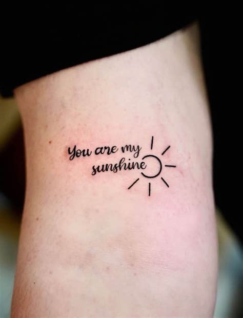 You Are My Sunshine Matching Tattoo