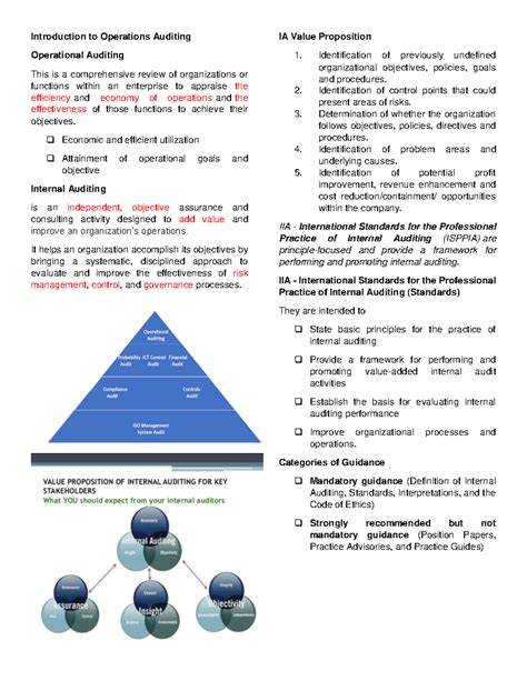 Intro To Operational Auditing Introduction To Operations Auditing Operational Auditing This Is