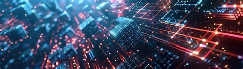 Abstract Digital Network Structure With Glowing Lines And Nodes Representing Big Data Technology