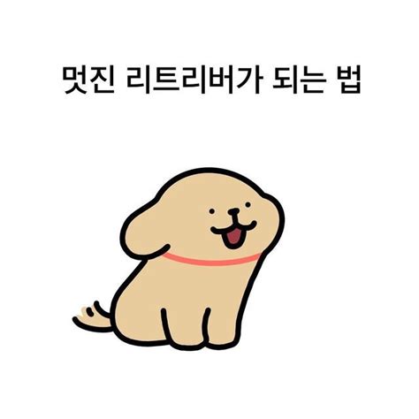문랩스튜디오 On Instagram 한창 예쁨받고 싶은 나이 리트리버 댕댕이 댕댕이의세계 만화 강아지