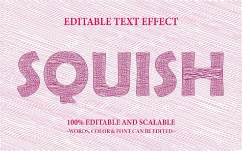 Premium Vector Editable Squishy Text Effect With Fancy Background