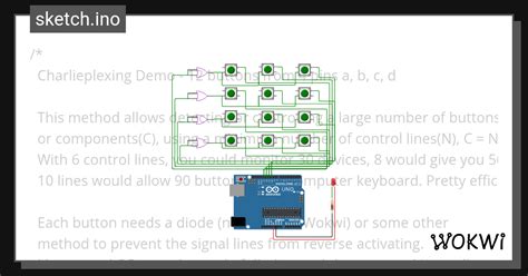 Charlieplexing Demo JCS B Copy Wokwi ESP STM Arduino Simulator