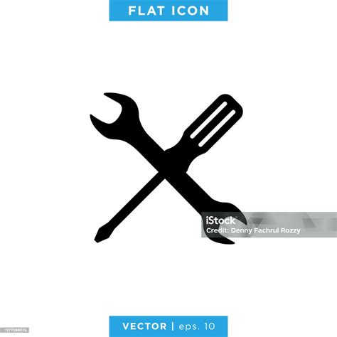 드라이버와 렌치 아이콘 도구 아이콘 벡터 스톡 일러스트 디자인 템플릿입니다 공구상자에 대한 스톡 벡터 아트 및 기타 이미지