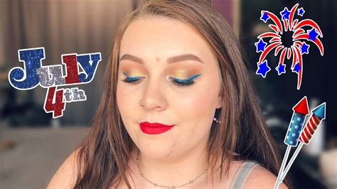 Easy Drugstore 4th Of July Makeup Tutorial ️💙🇺🇸 2019 Youtube
