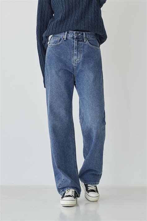 리틀마켓 💗빅사이즈~3xl💗 하이웨스트 스트레이트 롱 일자 와이드 청바지 Pj65b2 데님 바지 진 연청 진청 워싱 캐쥬얼 데일리 출근 여행 마실 꾸안꾸 봄 가을 간절기 룩