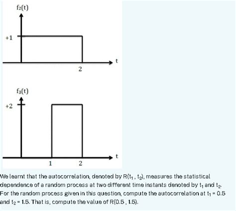Solved A Random Process Has Three Possible Realisations Chegg