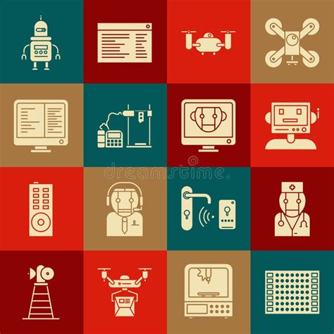 Set Printed Circuit Board Pcb Robot Doctor Drone Flying With Action Camera 3d Printer