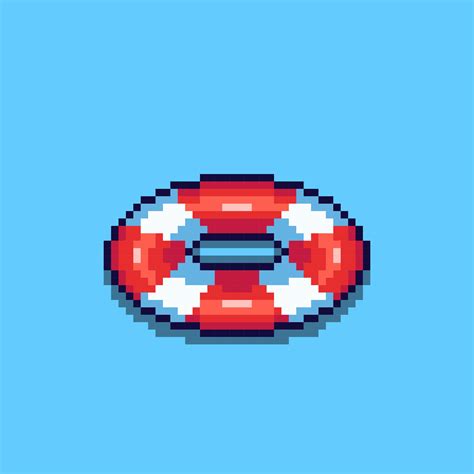 Pixel Art Style Float Ring Design 46416483 Vector Art At Vecteezy