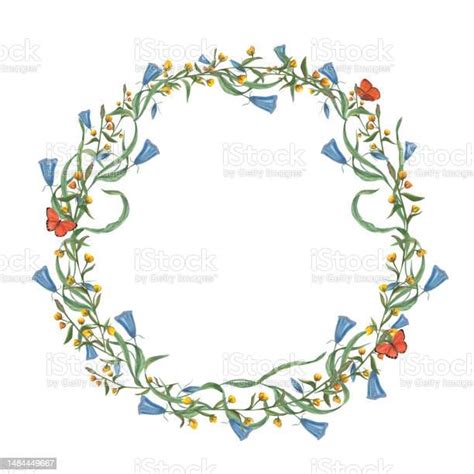 꽃의 수채화 화환과 밝은 펄럭이는 나비들이 하얀 배경에 고립되어 있다 엽서 디자인 초대장 템플릿 생일 결혼식 및 어머니의 날