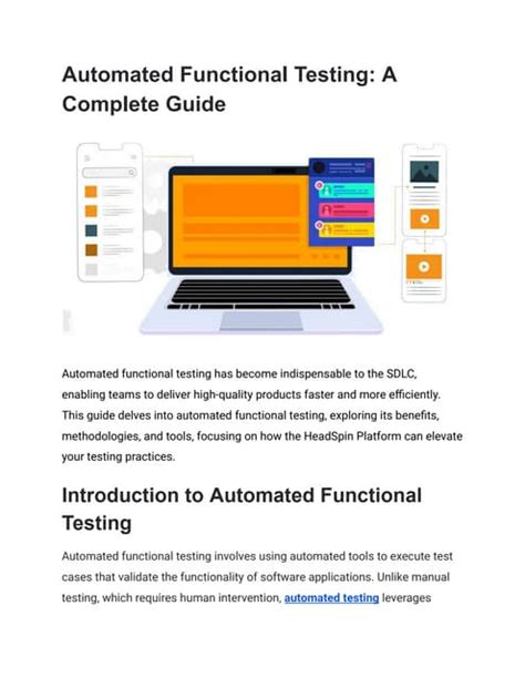 Automated Functional Testing A Complete Guidepdf