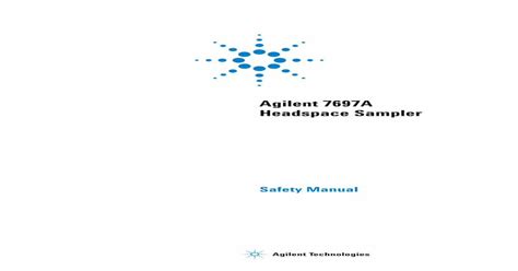 Pdf Agilent 7697a Headspace Sampler Safety Manual · 4 Agilent 7697a Headspace Sampler Safety