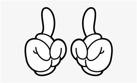 Mickey Mouse Pointing Finger Clip Art