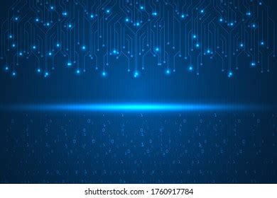 Circuit Lines On Binary Code Technology Stock Vector Royalty Free Shutterstock