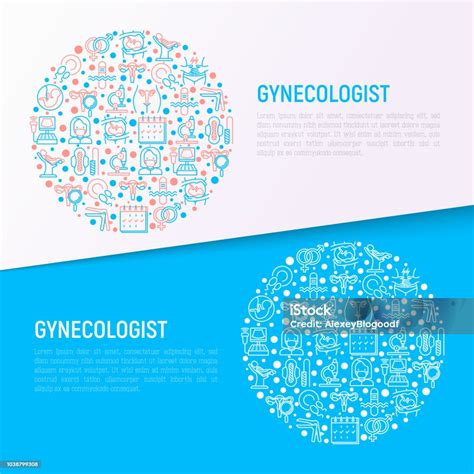 원 선 아이콘에서에서 산부인과 개념 자 궁 난소 부인과 자 임신 초음파 생리대 테스트 배아 생리 벡터 일러스트 레이 션 웹