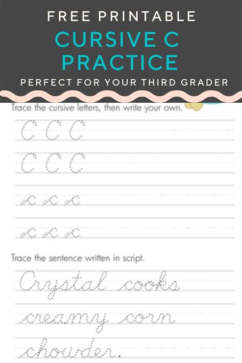 Cursive C Worksheet Education Com Cursive Practice Handwriting Analysis Cursive Words