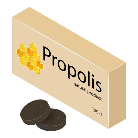 Premium Vector Propolis Pill Icon Isometric Illustration Of Propolis