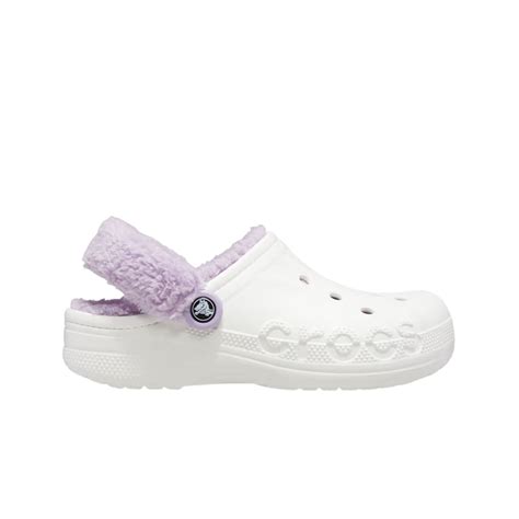 크록스 바야 라인드 클로그 화이트 라벤더 Crocs Kream
