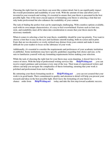 Nice Thesis Font Pdf