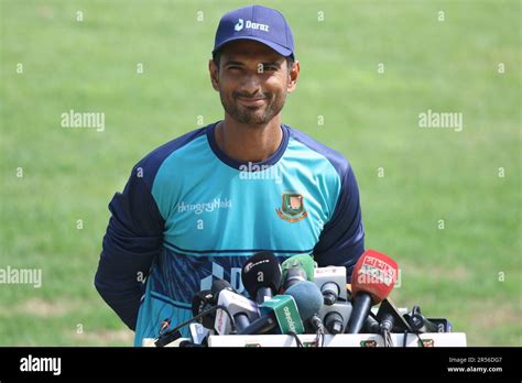 Bangladeshi Ace T20 Captain Mahmudullah During Practice Session At Sher
