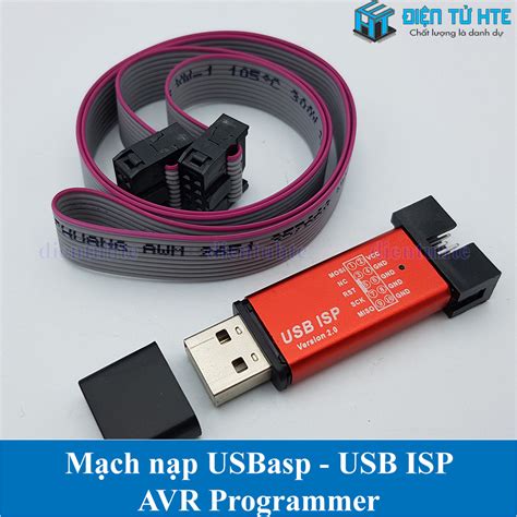 Mạch Nạp Avr Usbasp Usbisp Programmer Vỏ Nhôm Điện Tử Hte