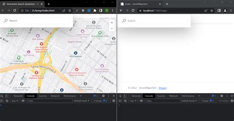 Asp Net Core Mvc C AzureMaps Page Doesn T Show The Map When Moving To MVC Application Stack