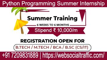 Python Summer Internship With Stipend Of M Ranchi