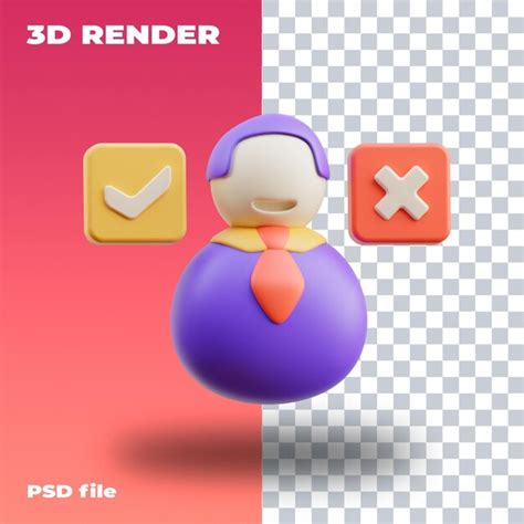 Premium Psd Psd Decision Making Illustration 3d Rendering 3d Icon