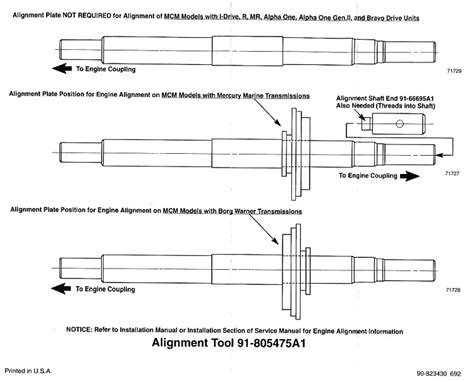 Mercruiser Alignment Tool 91 805475a1 Mercstuffcom
