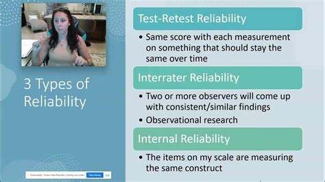 3 Types Of Reliability Test Retest Interrater Internal Psychology