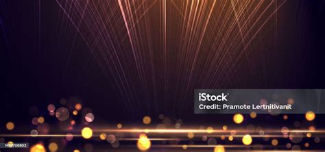 우아한 황금빛 장면은 검은색 배경에 조명 효과의 반짝임과 보케로 세로로 빛난다 템플릿 프리미엄 어워드 디자인 공연에 대한 스톡 벡터 아트 및 기타 이미지 Istock