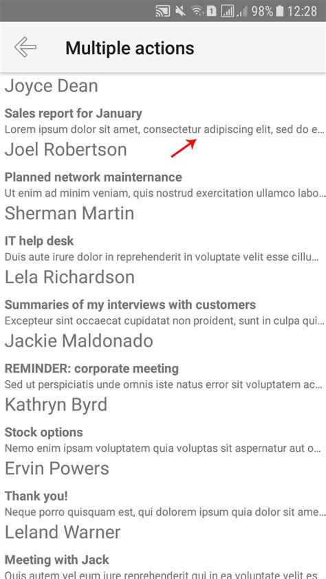 Radlistview 1px Line Under Item After Swipe Action Samsung · Issue