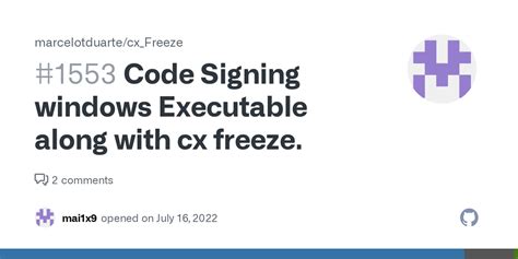 Code Signing Windows Executable Along With Cx Freeze · Issue 1553