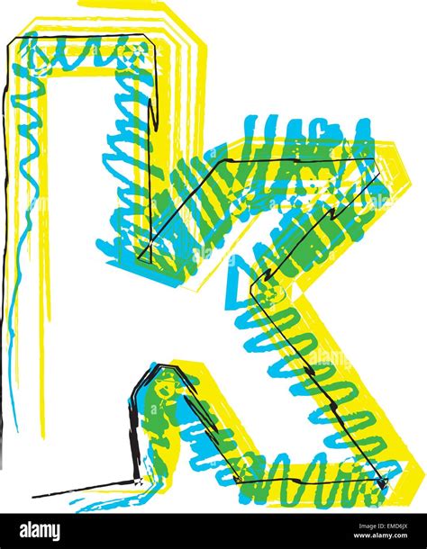 Font Illustration Letter K Stock Vector Image Art Alamy