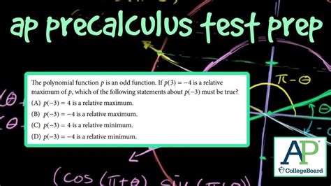 Ap Precalculus Test Prep Odd And Even Functions And Relative Extrema