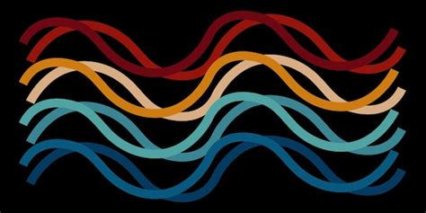 Premium Vector Multi Color Curve Stripes Shape Vector For Background Design