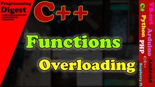 Functions Overloading In C With Example Programming Digest