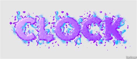 Clock Text Effect And Logo Design Word