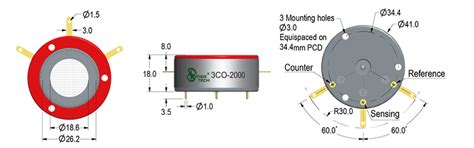 3 Series CO 2000 Sensor HCN Sensor Hydrogen Cyanide Gas Sensor HCL Sensor Hydrogen Chloride Gas