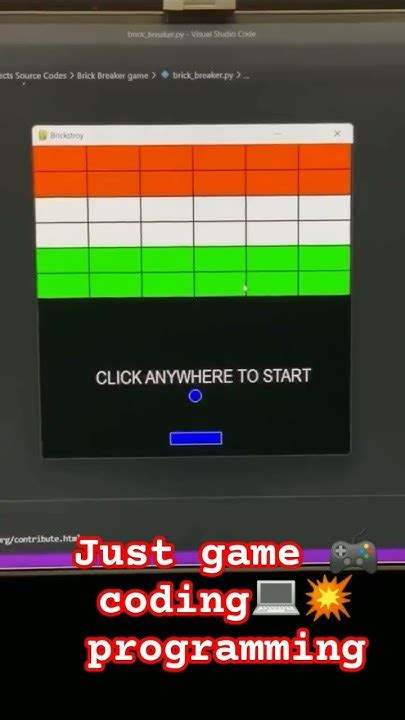 Brick Game🎮🎮🎮🎮 Python💥💥coding Programming Tranding Shorts